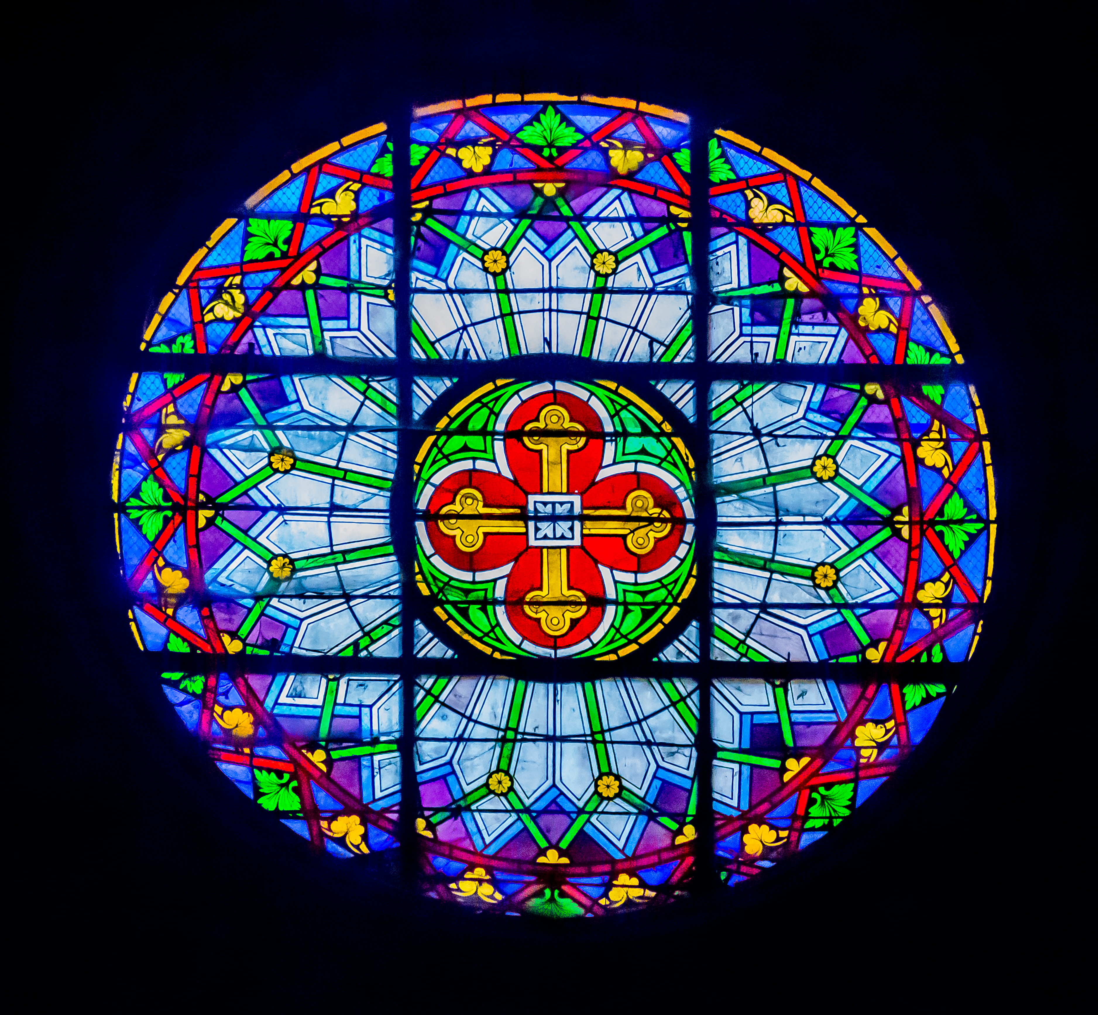 Photo of Stained glass window of the Saint John the Baptist Church in ...