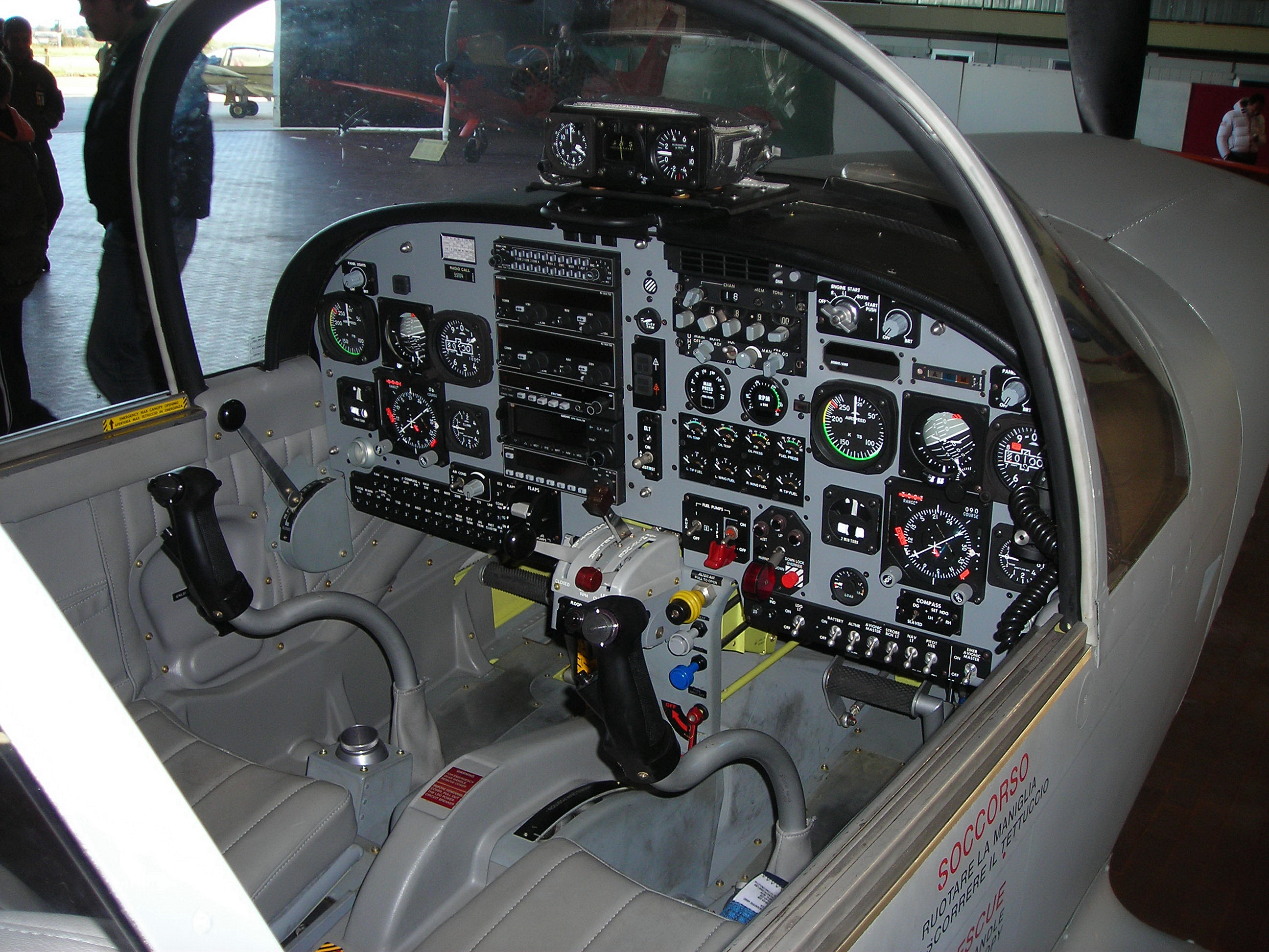 Photo of SF-260 cockpit
