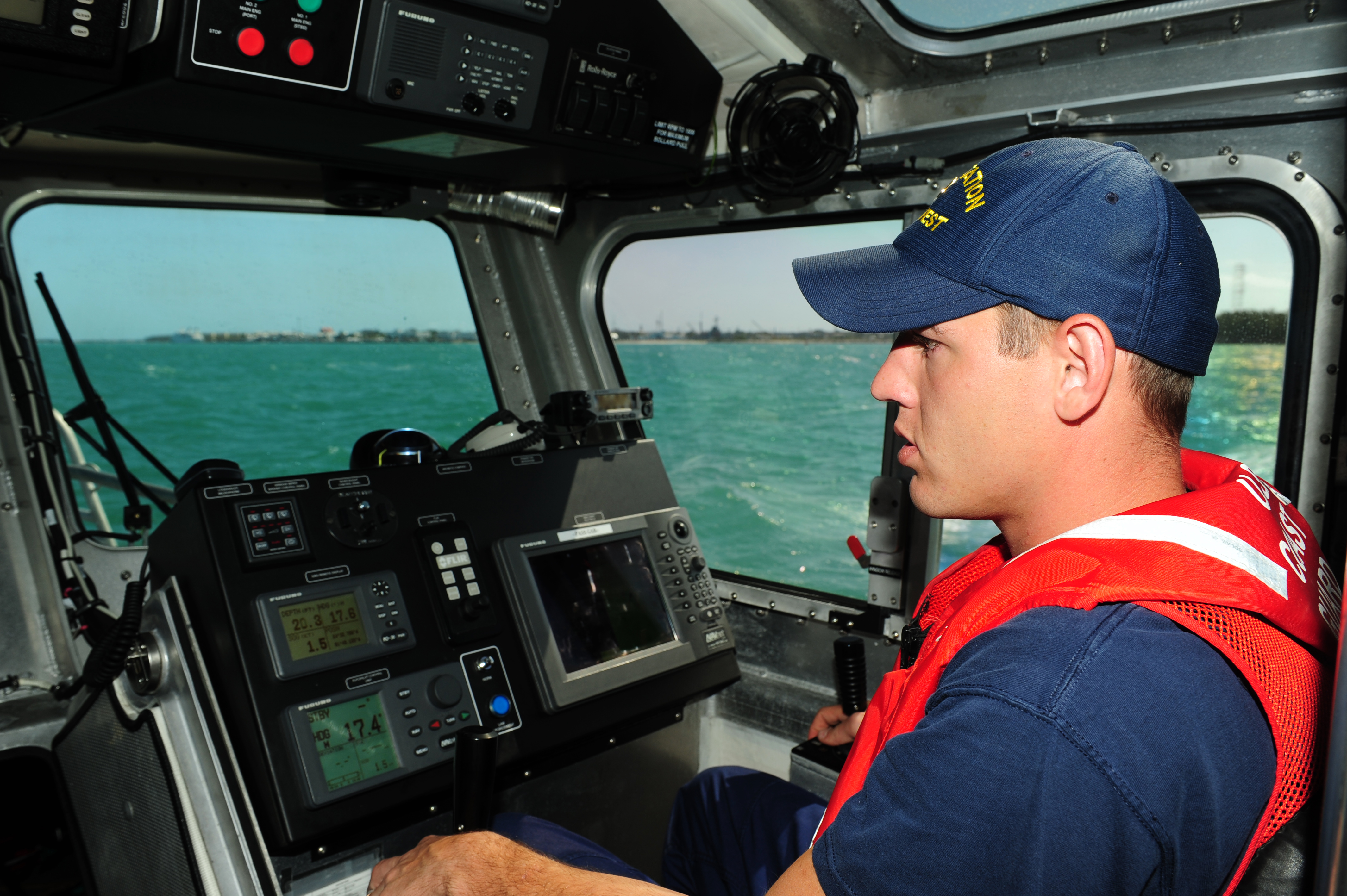 Photo of Bridge of a USCG boat -a